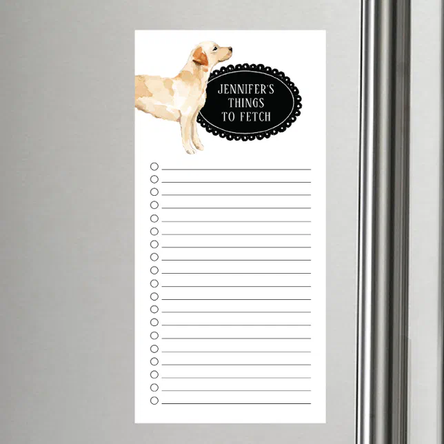Labrador Retriever Shopping List Magnetic Notepad | Zazzle