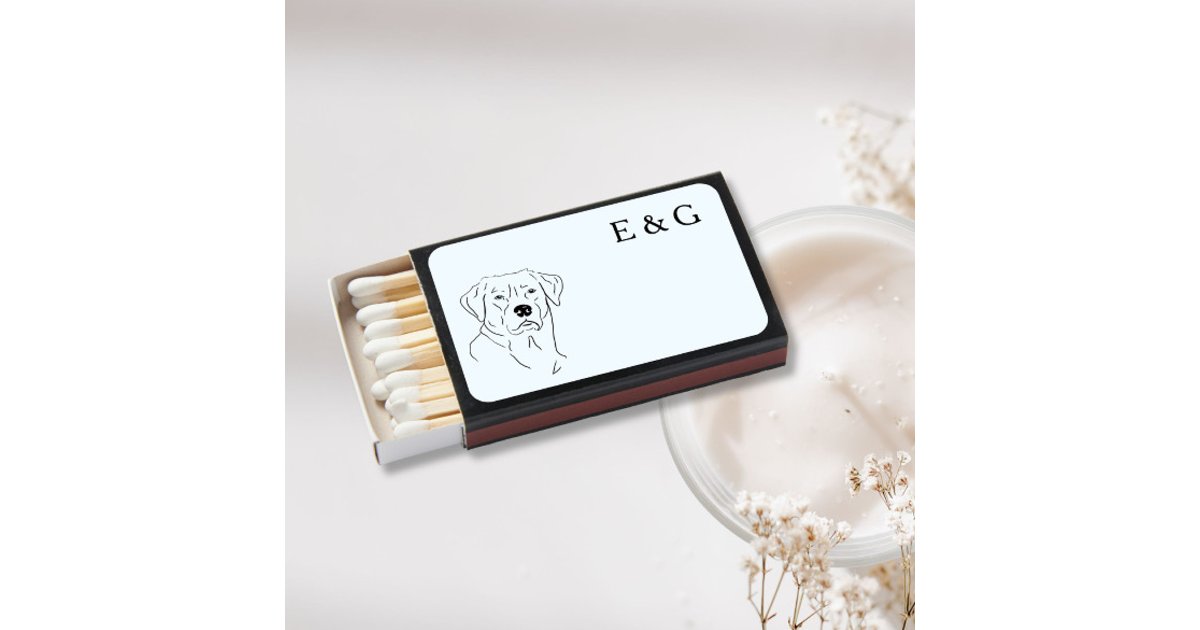 Labrador Retriever Wedding Favors Matchbox Matchboxes | Zazzle