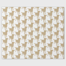 Labrador Retrievers Yellow Dog Pattern Wrapping Paper | Zazzle