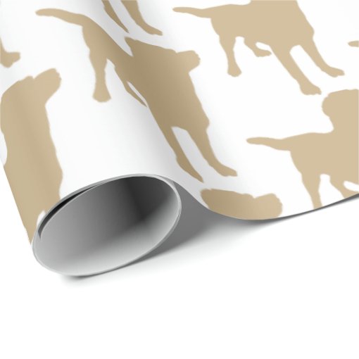 Labrador Retrievers Yellow Dog Pattern Wrapping Paper | Zazzle