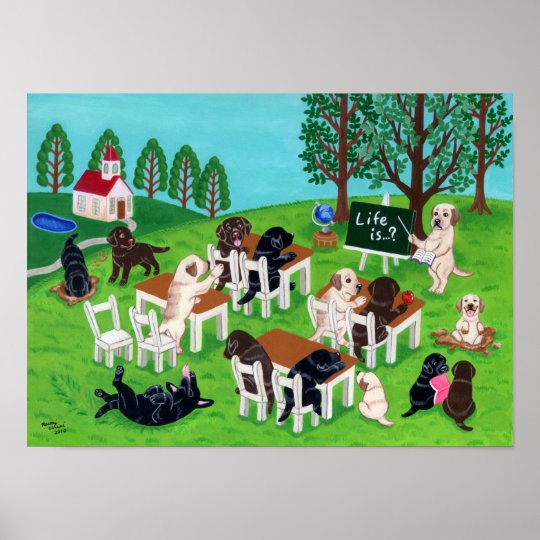 Labrador School Artwork Poster | Zazzle.com