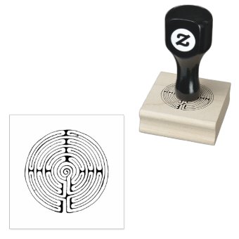 Labyrinth rubber stamp | Zazzle