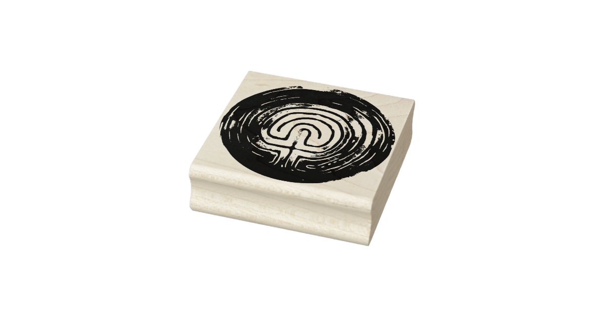 Labyrinth Symbol Rubber Stamp | Zazzle