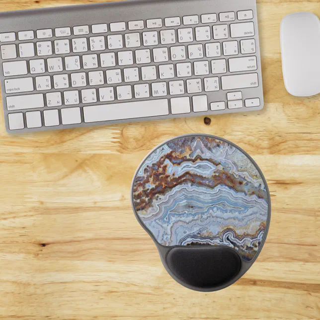 Lace Agate Rock Pattern Gel Mouse Pad | Zazzle