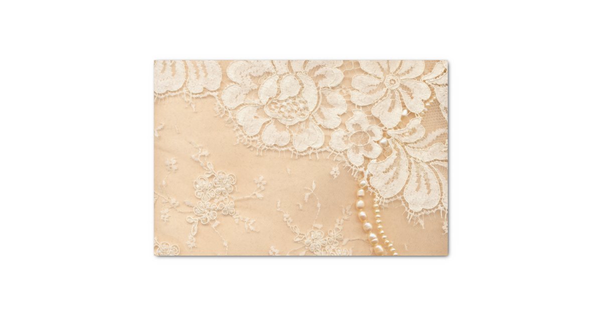 Lace and Pearls Tissue Paper | Zazzle
