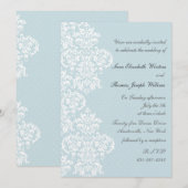 Lace Cover Blue Wedding Invitation | Zazzle