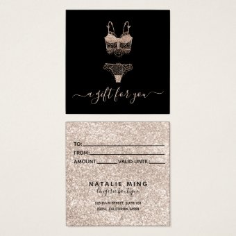 Lace Lingerie Boutique Gift Card | Zazzle