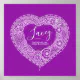 Lacey lace heart art name meaning poster | Zazzle