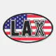 Lacrosse America Lax Flag Oval Sticker | Zazzle