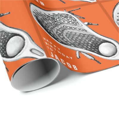 Shop Lacrosse Sport Themed Gift Wrapping Paper