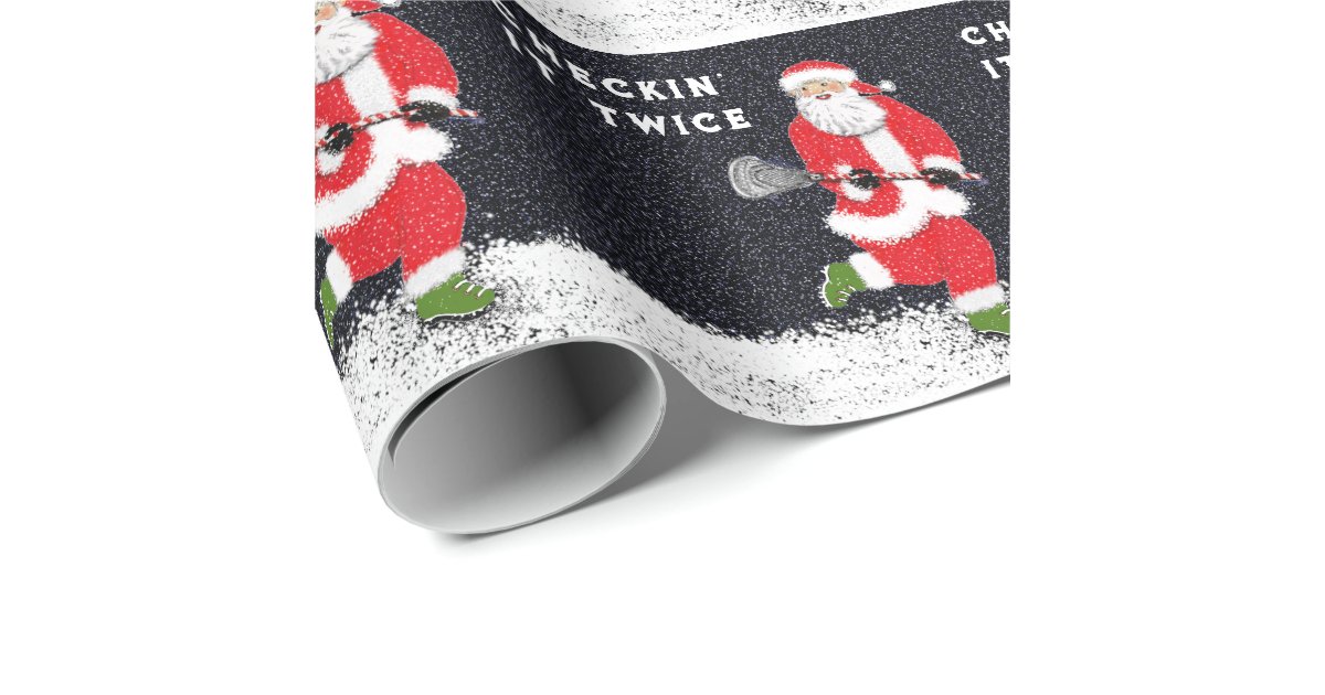 Lacrosse Christmas Holiday Gift Wrapping Paper | Zazzle