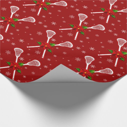 Lacrosse Christmas wrapping paper | Zazzle