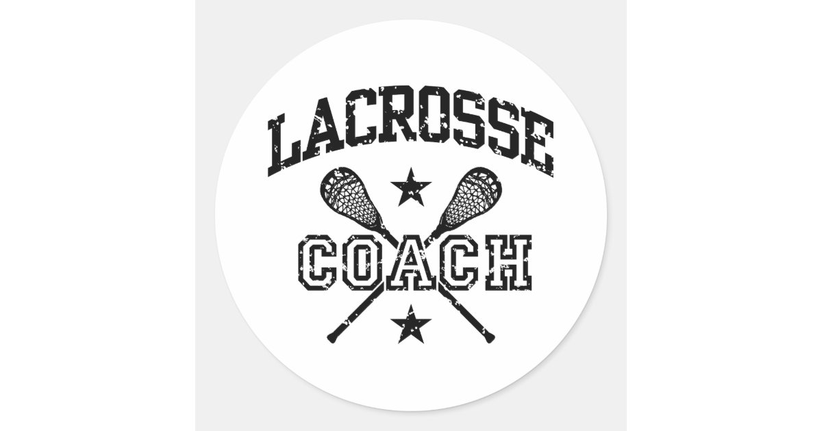 Lacrosse Coach Classic Round Sticker | Zazzle