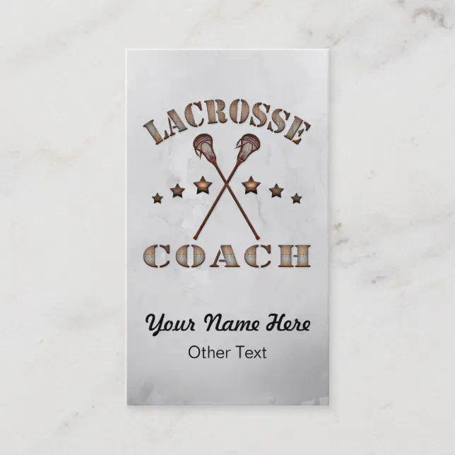 Lacrosse Coach Steampunk Customized Business Cards | Zazzle
