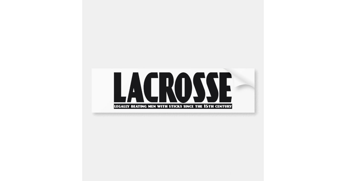 Lacrosse Designs BeatingMen Bumper Sticker | Zazzle
