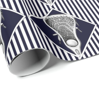 Shop Lacrosse Sport Themed Gift Wrapping Paper