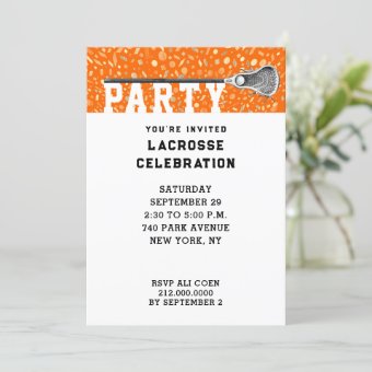 Lacrosse Party Invitations | Zazzle