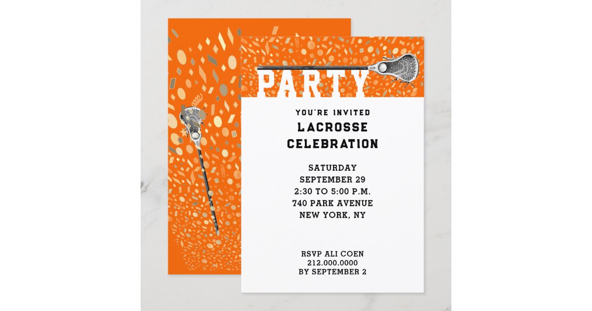 Lacrosse Party Invitations | Zazzle
