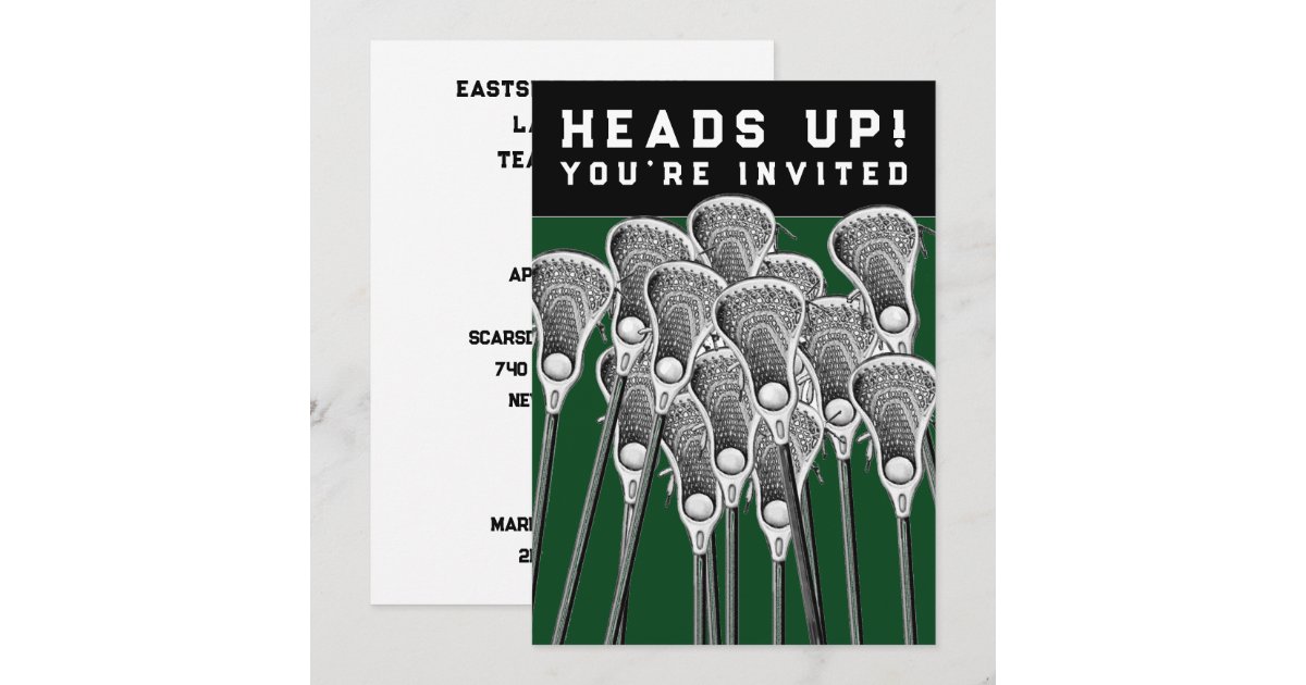 Lacrosse Party Invitations | Zazzle