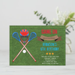 Lacrosse party theme invitation | Zazzle