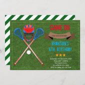 Lacrosse party theme invitation | Zazzle