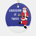 Lacrosse Santa Collectible Ceramic Ornament | Zazzle
