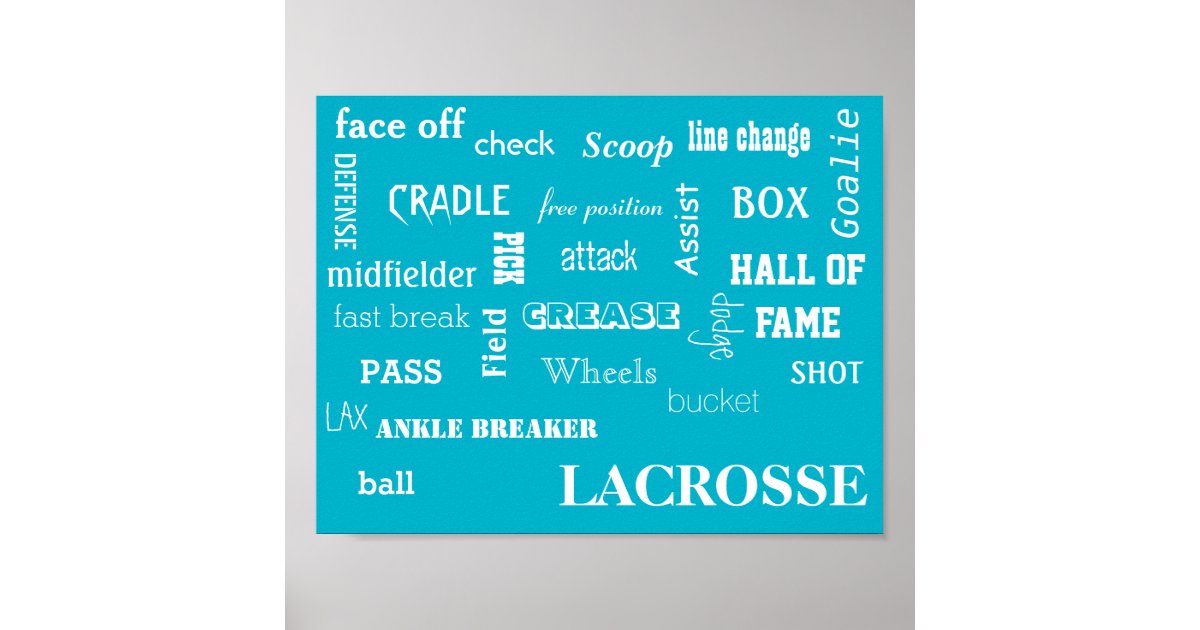 Lacrosse Terminology Poster | Zazzle