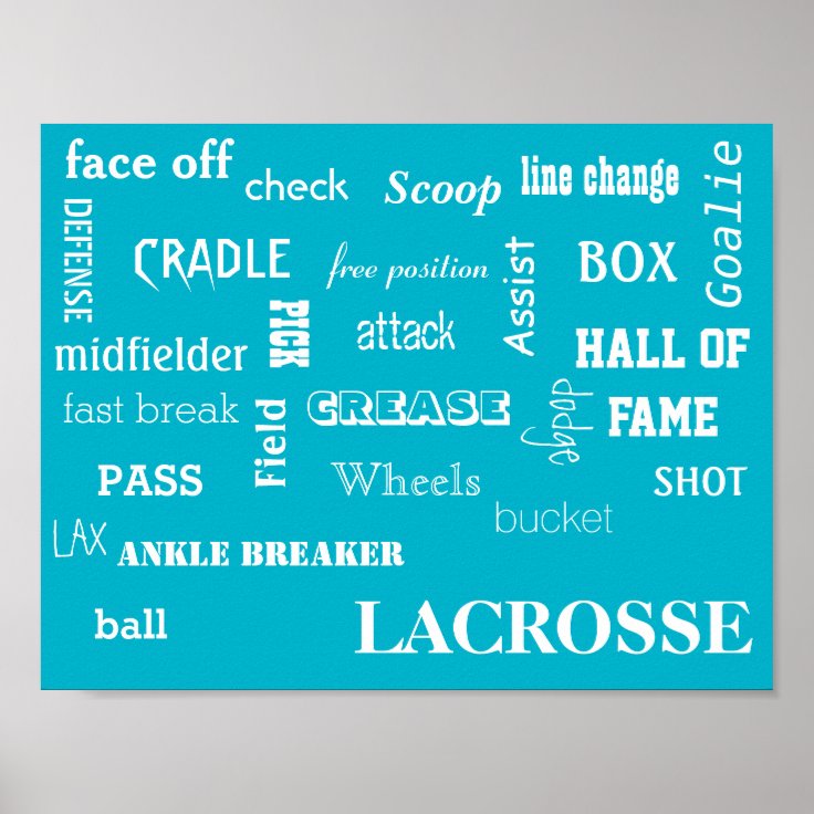 Lacrosse Terminology Poster | Zazzle