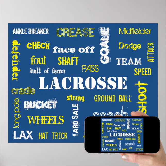 Lacrosse Terminology Poster! Poster | Zazzle