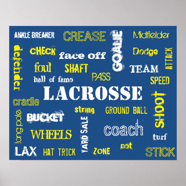 Lacrosse Terminology Poster! Poster | Zazzle