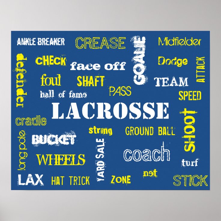 Lacrosse Terminology Poster! Poster | Zazzle