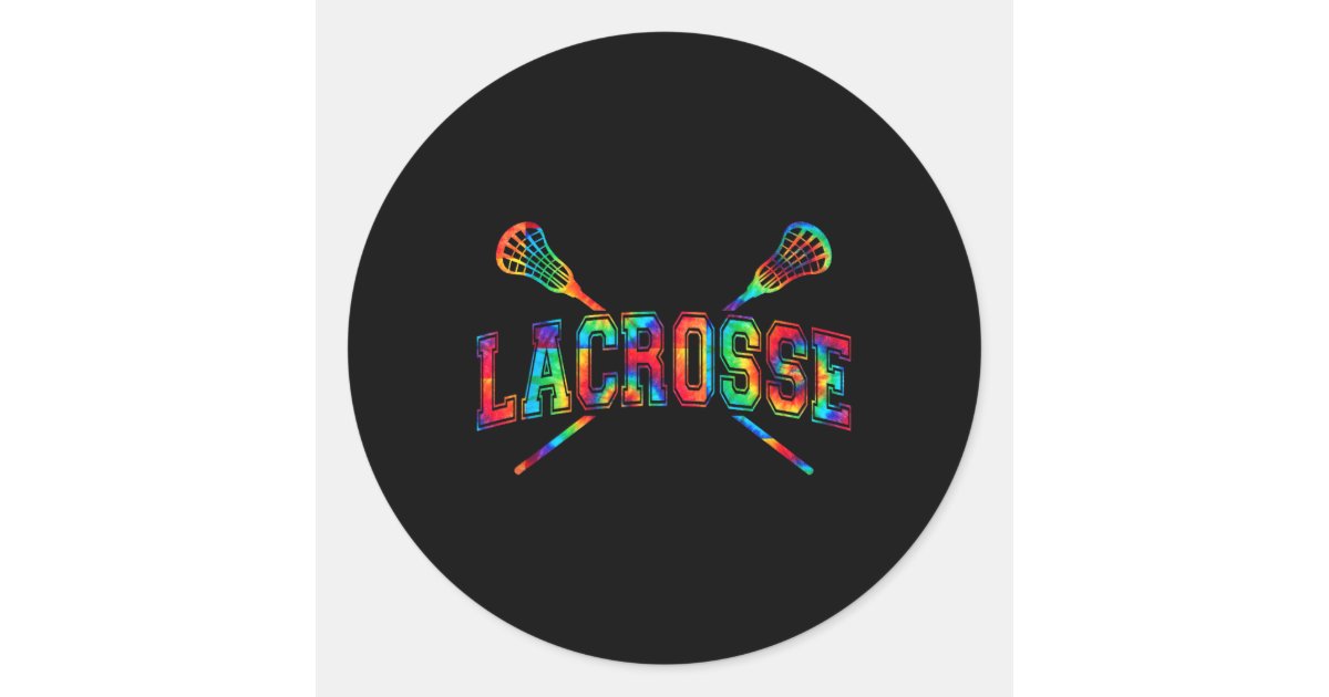 Lacrosse Tie-dye Crossed Sticks Cool Lax Gear Boys Classic Round ...