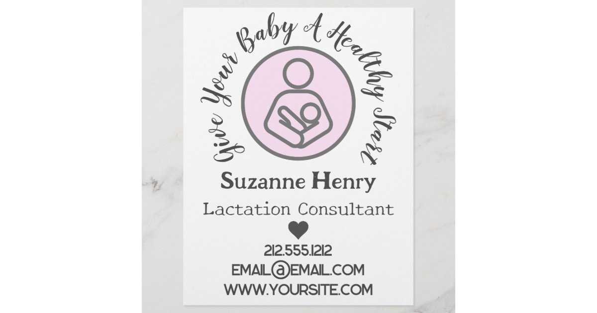 Lactation Consultant Breastfeeding Leche Baby Flyer | Zazzle