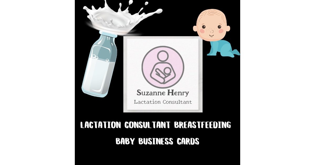 Lactation Consultant Breastfeeding Leche Baby Square Business Card | Zazzle