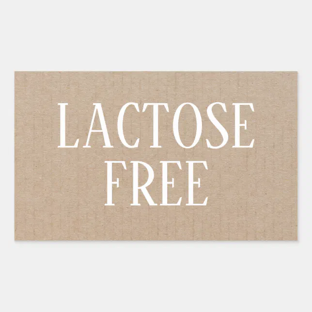 Lactose Free Allergy Safe Culinary Rectangular Sticker | Zazzle