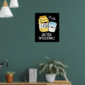 Lactose Intolerance Funny Milk Pun Dark BG Poster | Zazzle