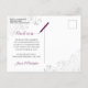 Lacy Silver & Cassis Wedding Save the Date Photo Announcement Postcard ...