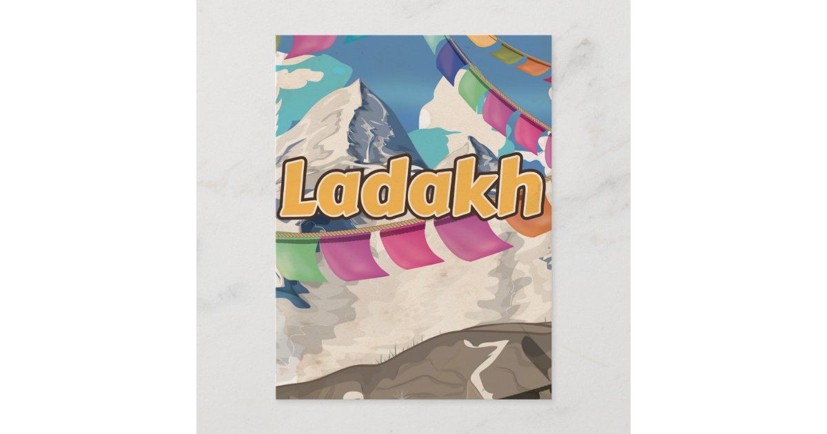 Ladakh, India Vintage travel poster Postcard | Zazzle