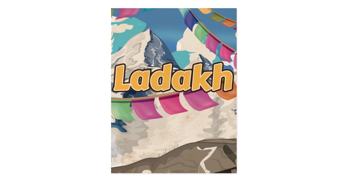 Ladakh, India Vintage travel poster Postcard | Zazzle.com