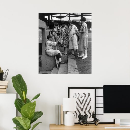Ladies Day Baseball Fans, 1920s Poster | Zazzle
