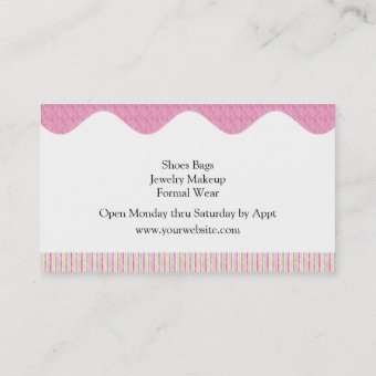 Ladies' Fashion Boutique Business Card | Zazzle