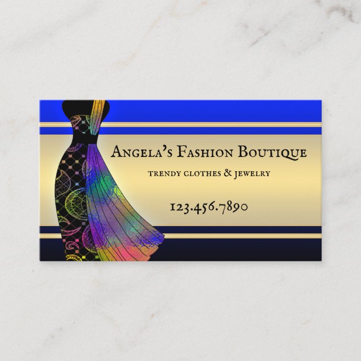 Ladies Fashion Retail Store Boutique Business Card | Zazzle