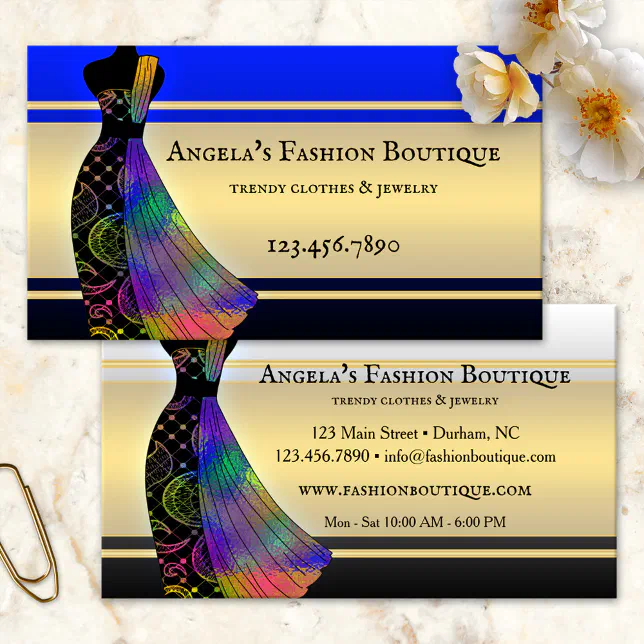 Ladies Fashion Retail Store Boutique Business Card | Zazzle