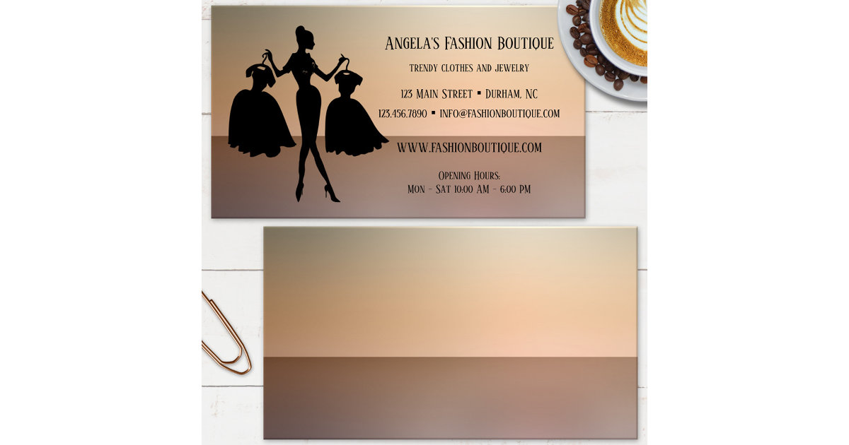 Ladies Fashion Retail Store Business Card | Zazzle