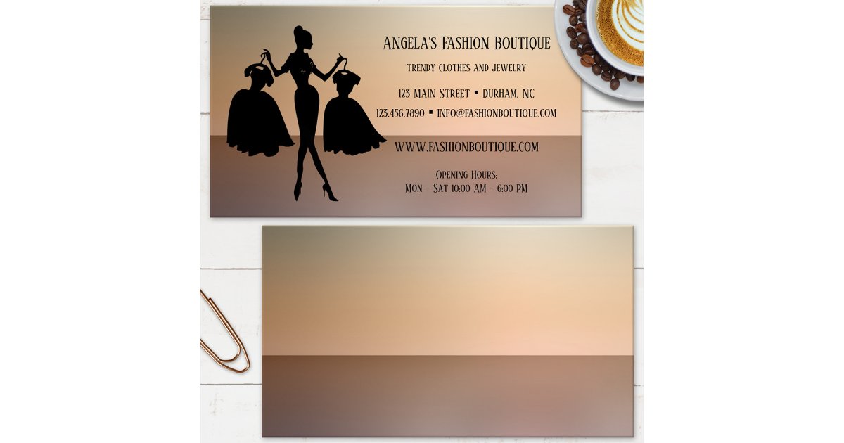 Ladies Fashion Retail Store Business Card | Zazzle