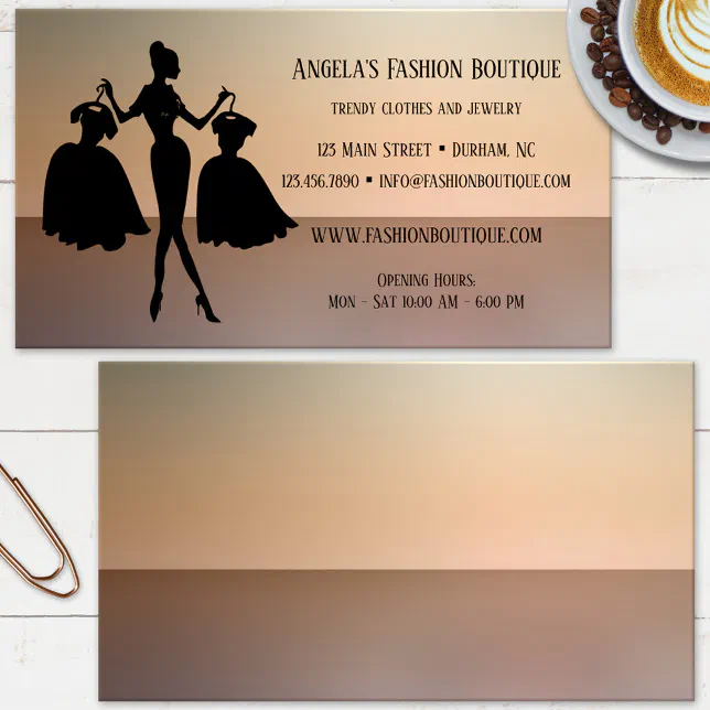 Ladies Fashion Retail Store Business Card | Zazzle