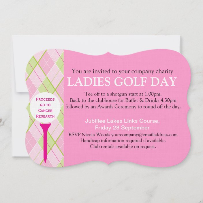 Ladies Golf day corporate group event invitation | Zazzle.com