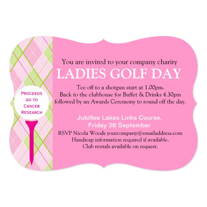 Ladies Golf day corporate group event invitation | Zazzle