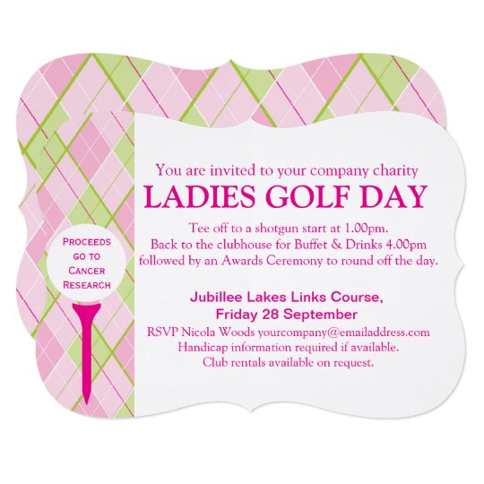 Ladies Golf day corporate group event invitation | Zazzle.com