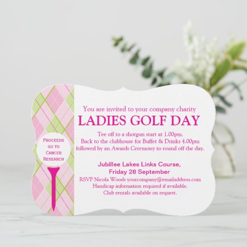Ladies Golf day corporate group event invitation | Zazzle
